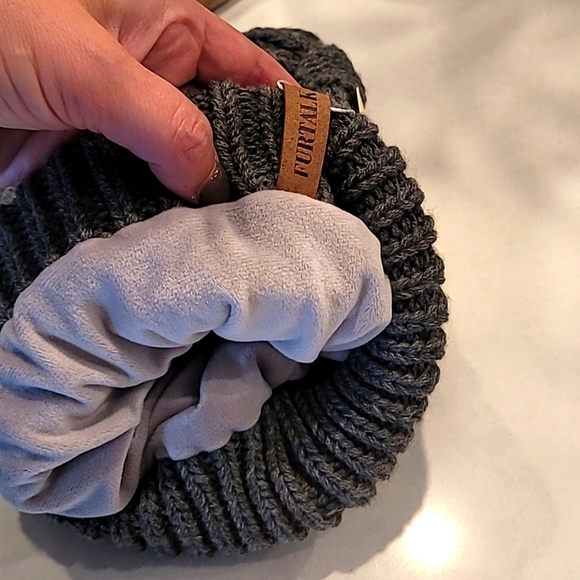 Furtalk | Accessories | Furtalk Slouchy Cable Knit Fleecelined Skullskicapbeanie Unisex | Poshmark